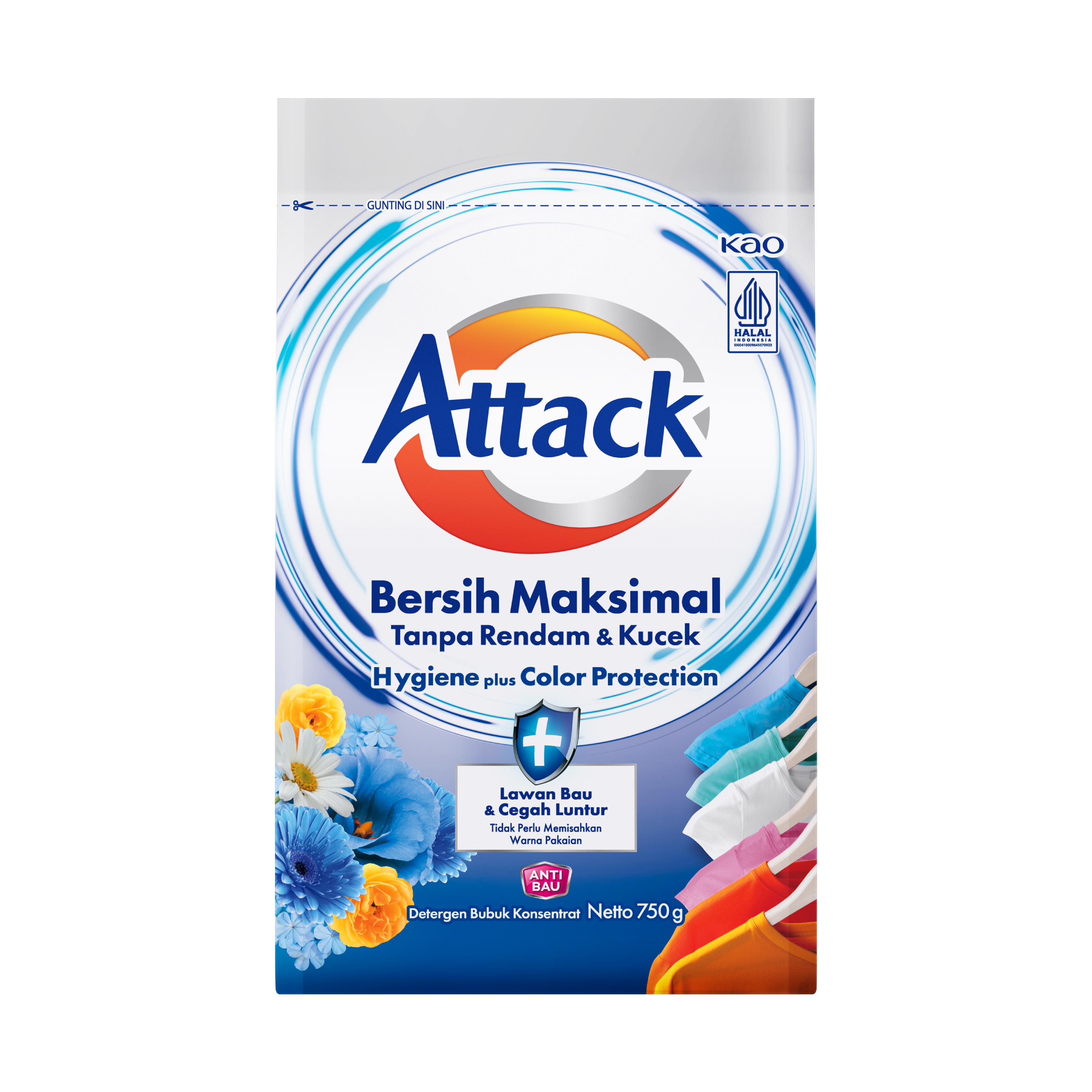 Kao Indonesia | Katalog Produk | Attack Hygiene Plus Color Protection 750g