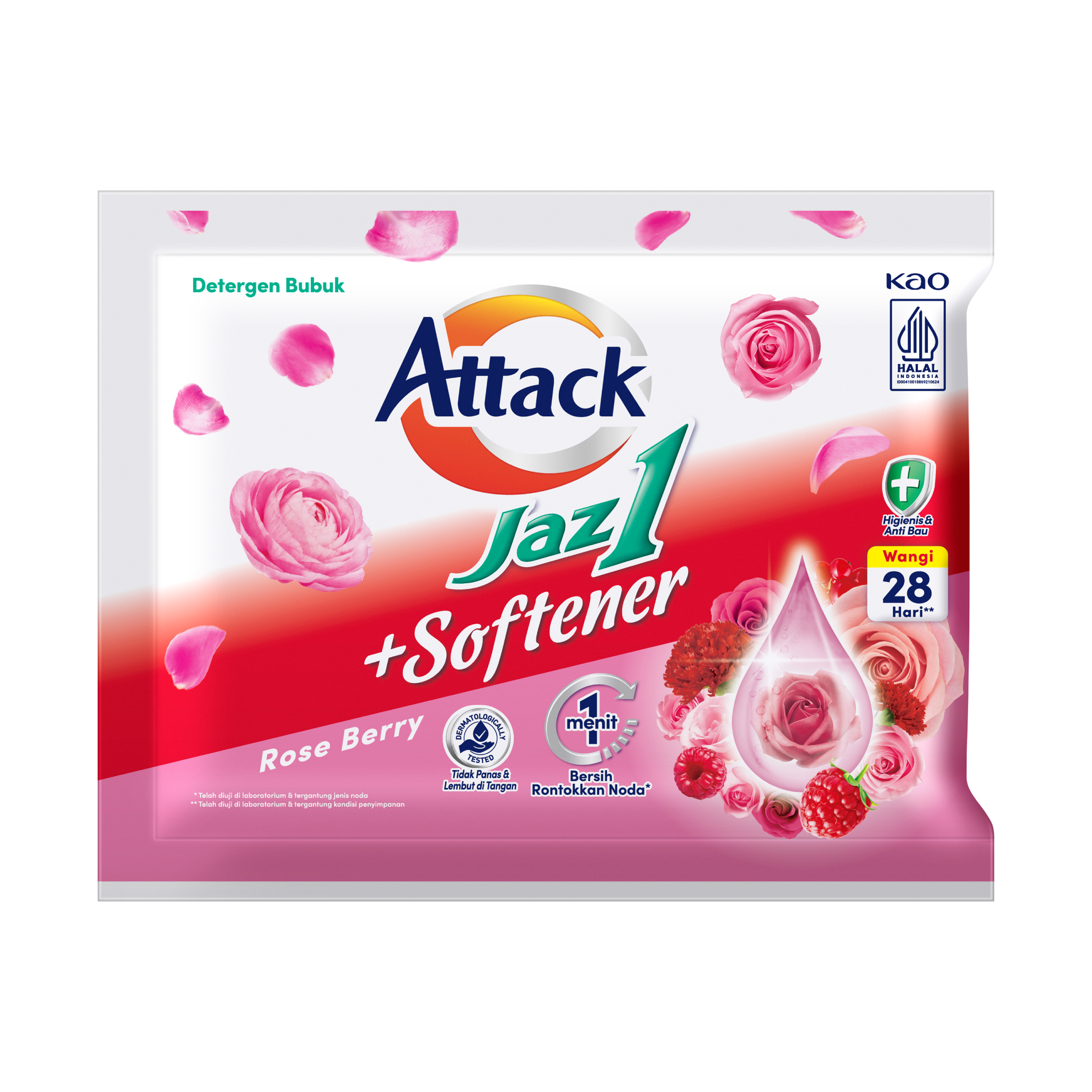 Kao Indonesia | Katalog Produk | Attack Jaz1 +Softener Rose Berry 40g
