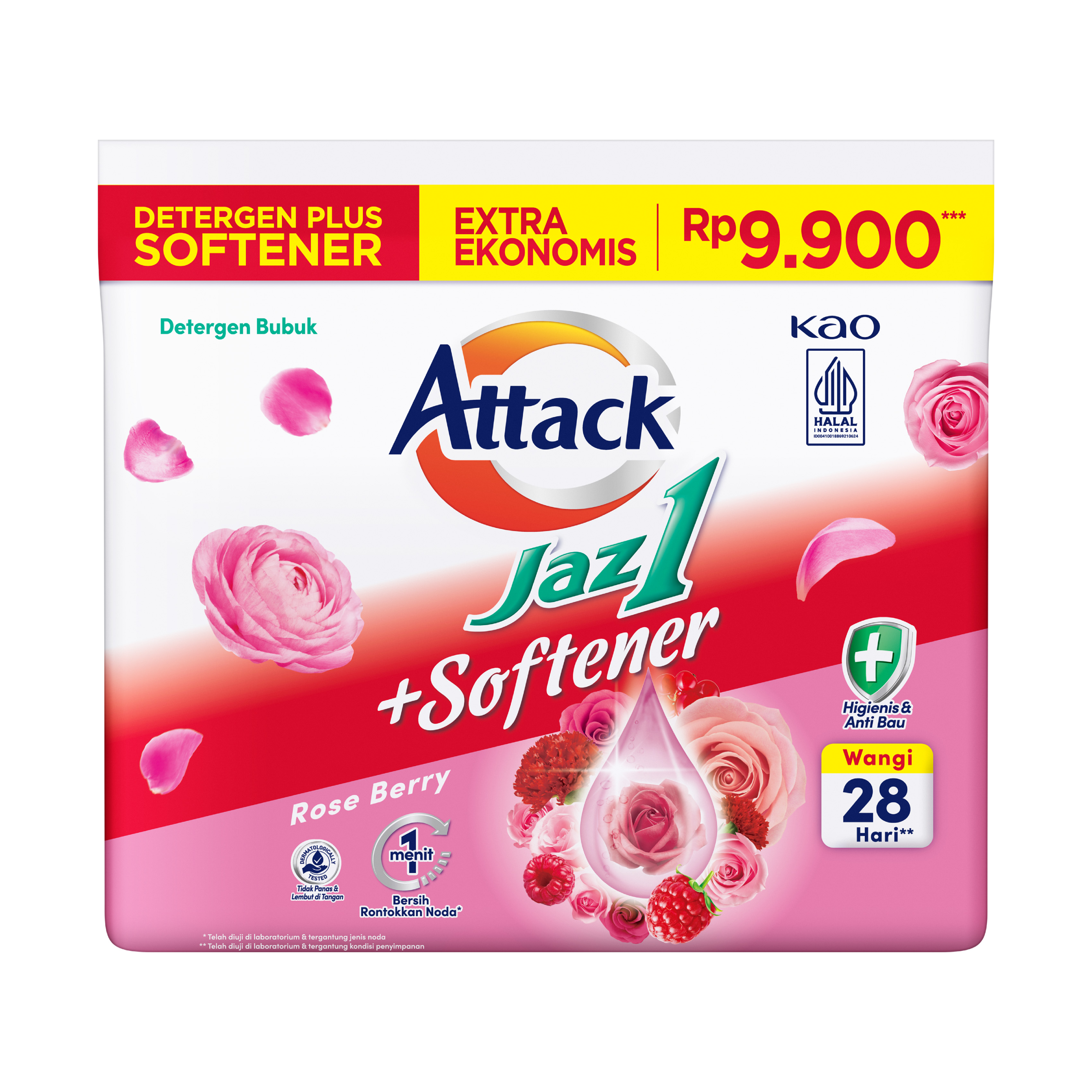 Kao Indonesia | Katalog Produk | Attack Jaz1 +Softener Rose Berry 425g