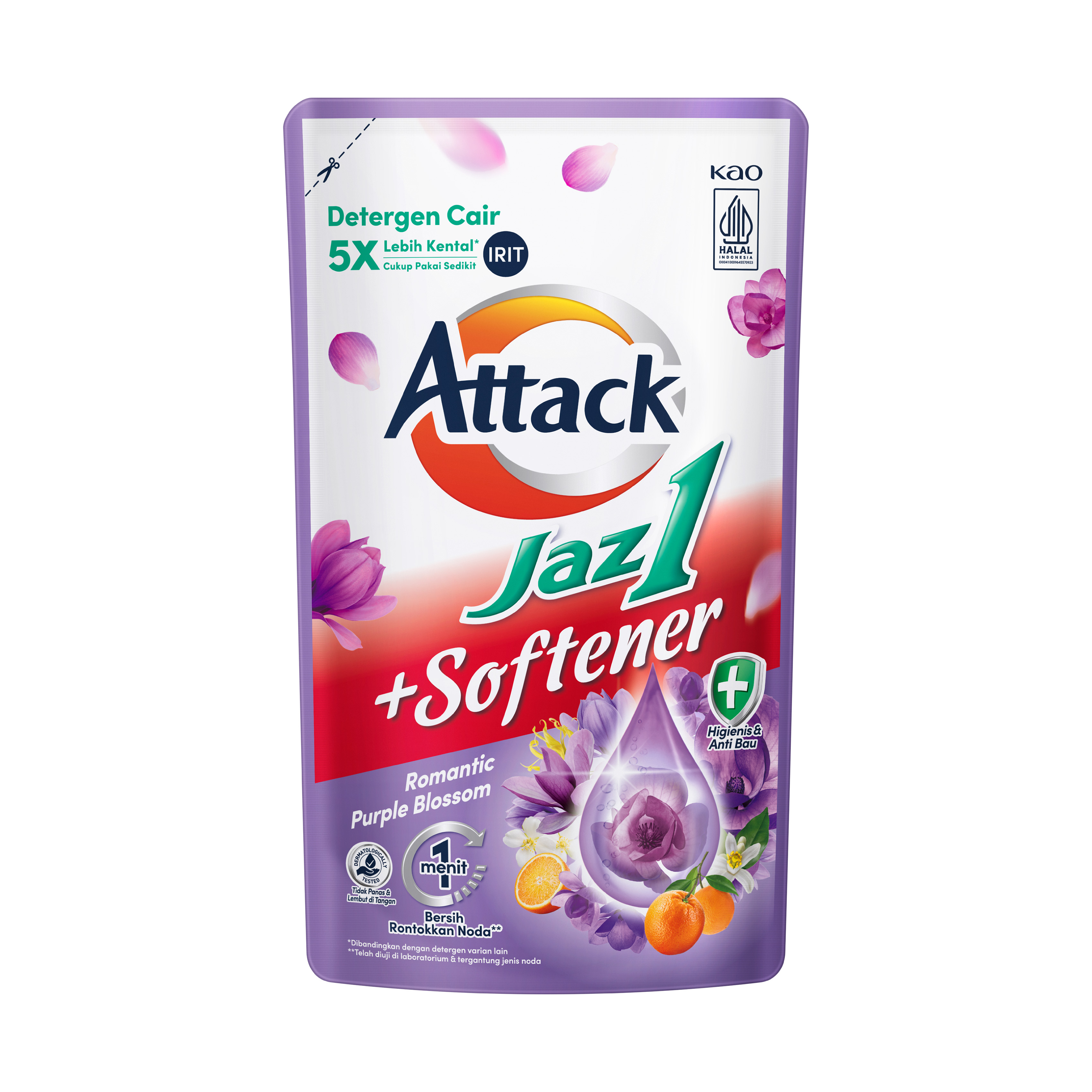 Kao Indonesia | Katalog Produk | Attack Jaz1 +Softener Romantic Purple ...