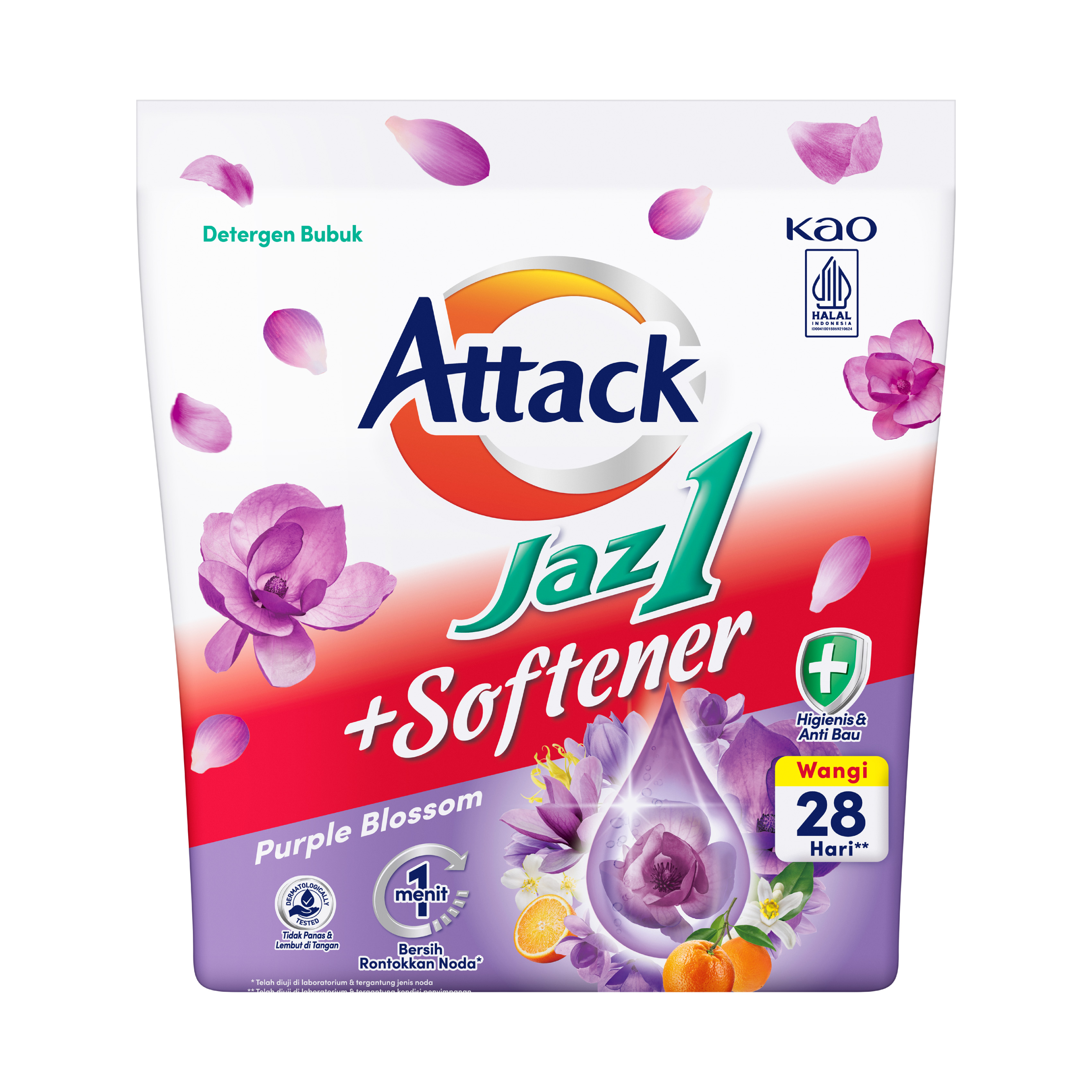Kao Indonesia | Katalog Produk | Attack Jaz1 +Softener Purple Blossom 750g