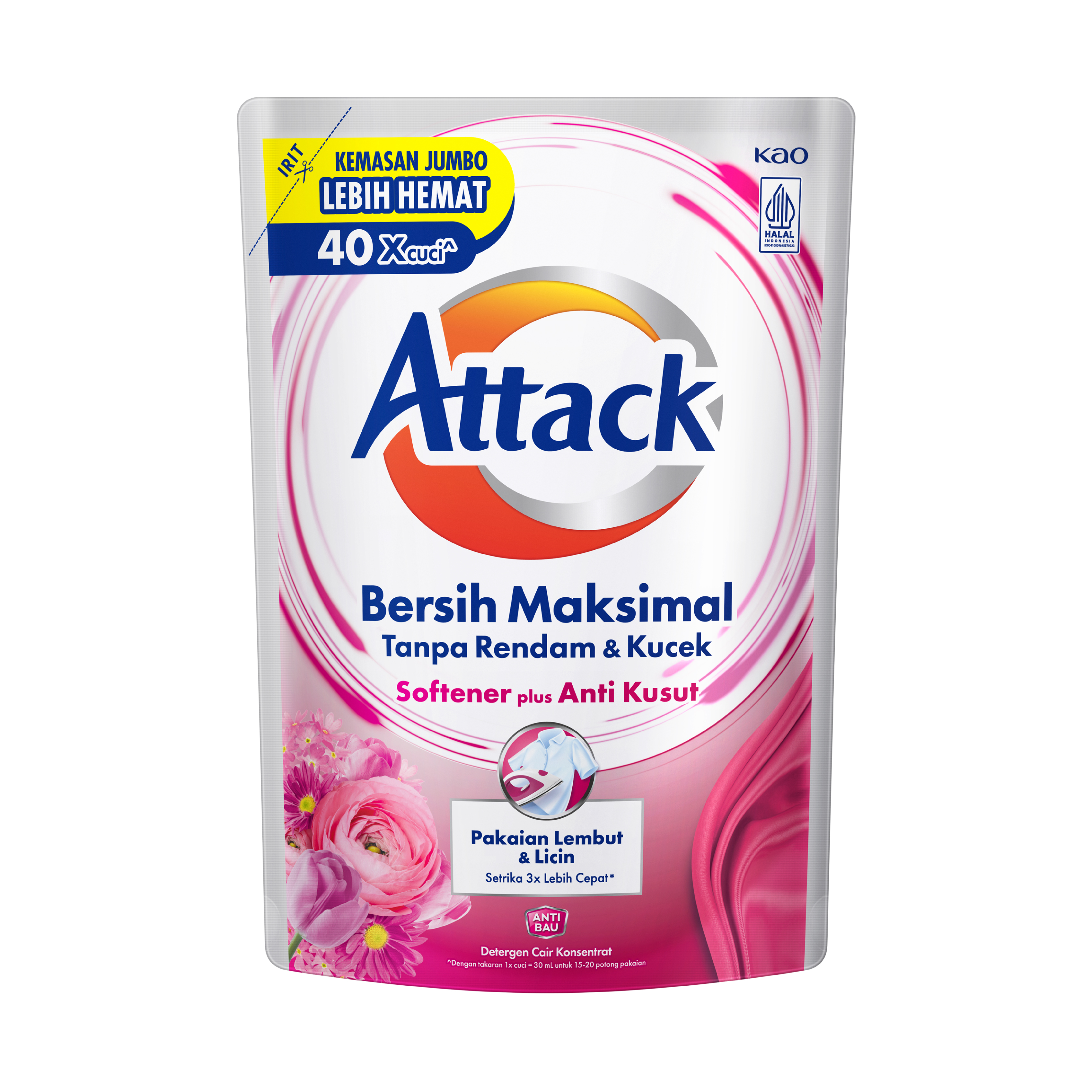 Kao Indonesia | Katalog Produk | Attack Softener Plus Anti Kusut Liquid ...