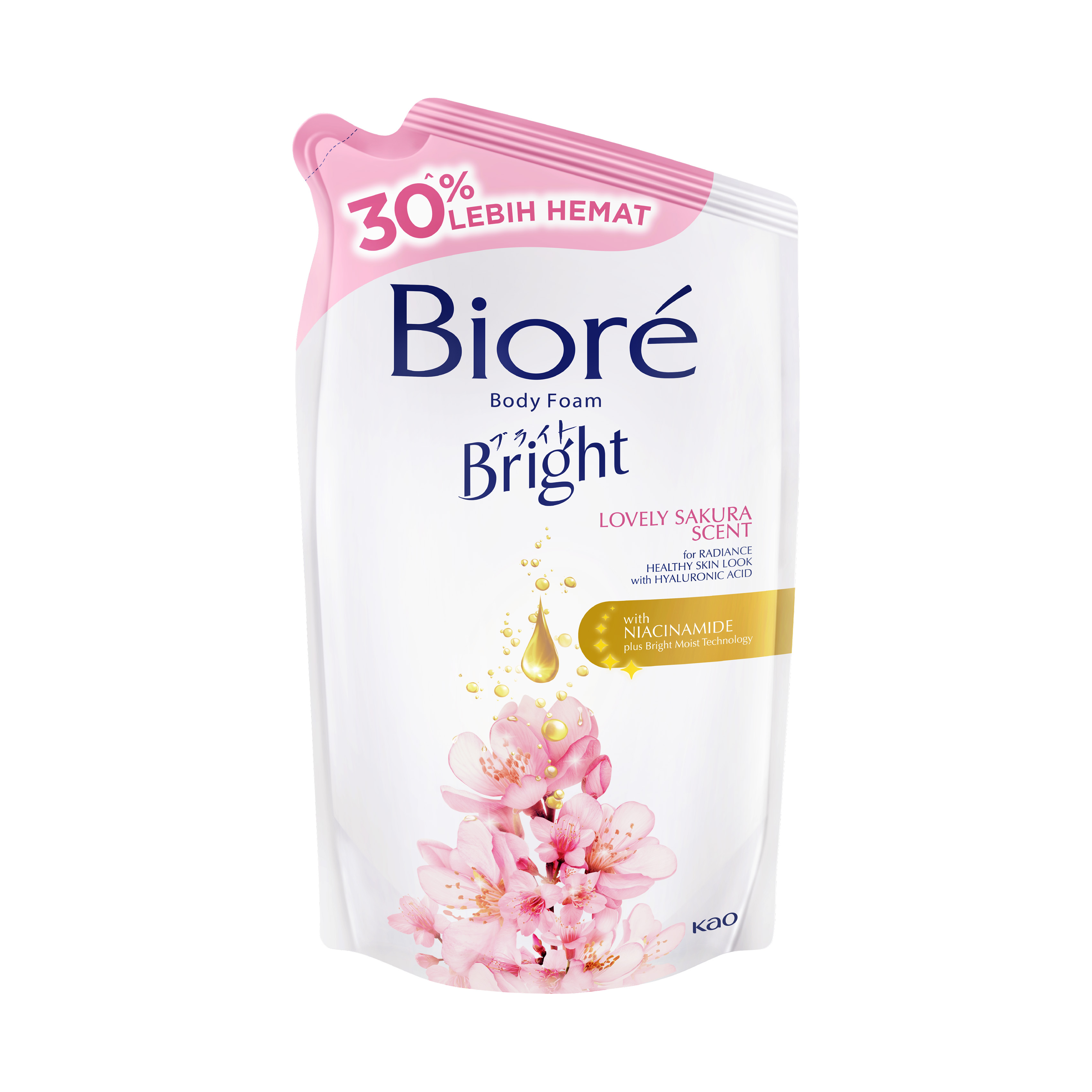 Kao Indonesia | Katalog Produk | Biore Bright Body Foam Lovely Sakura Scent 800ml Pouch