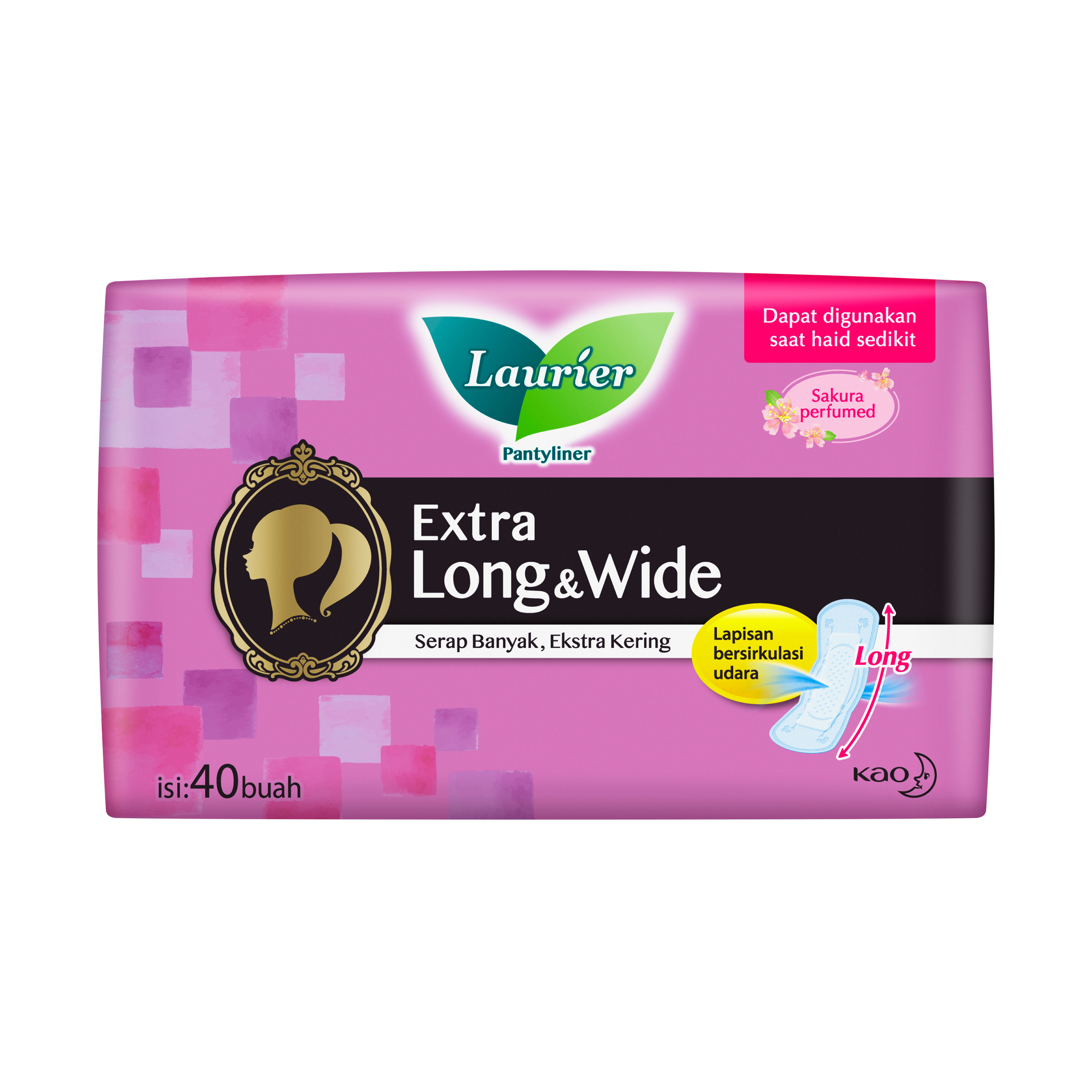 Kao Indonesia | Katalog Produk | Laurier Panty Liner Extra Long & Wide ...