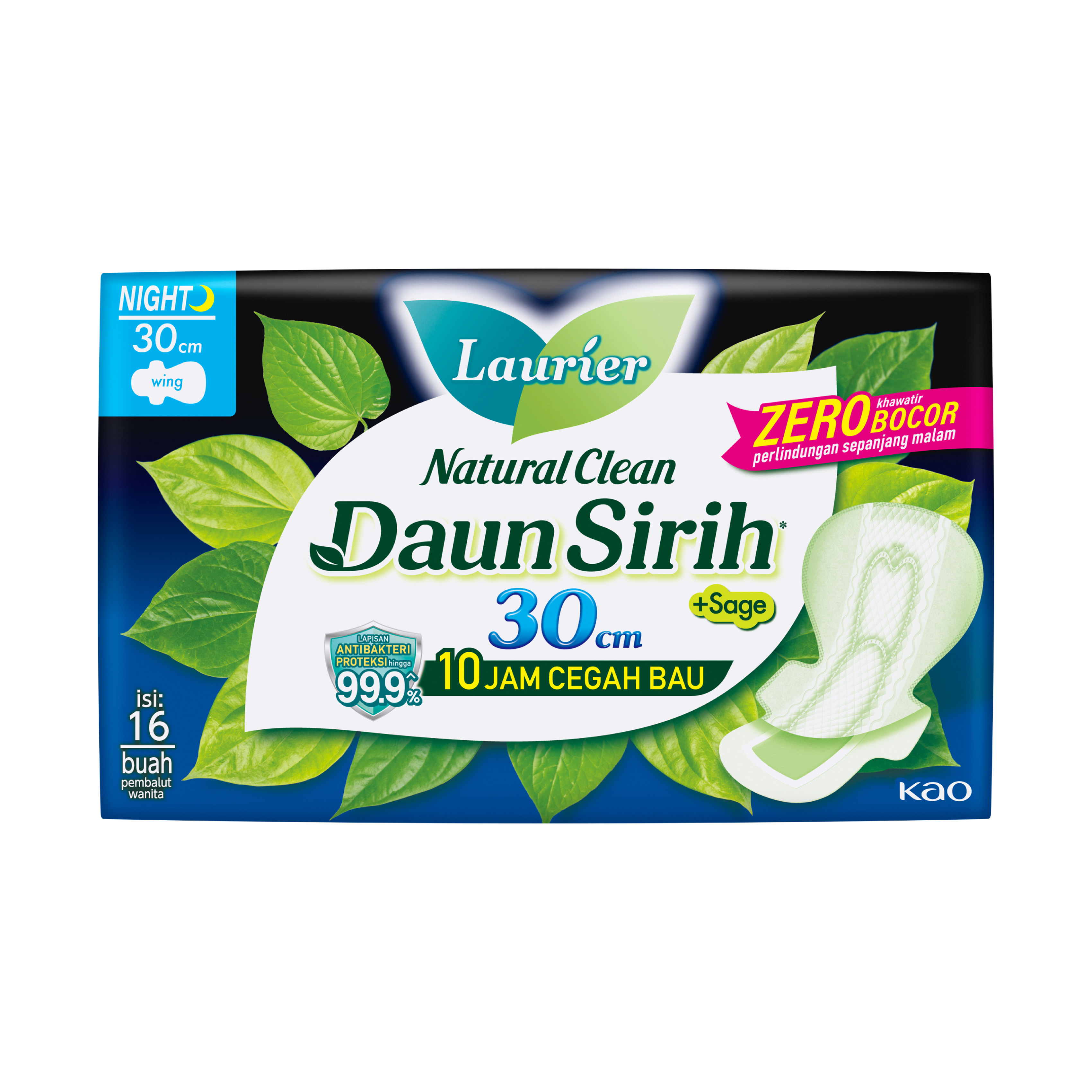 Kao Indonesia | Katalog Produk | Laurier Daun Sirih 30cm - 16pcs