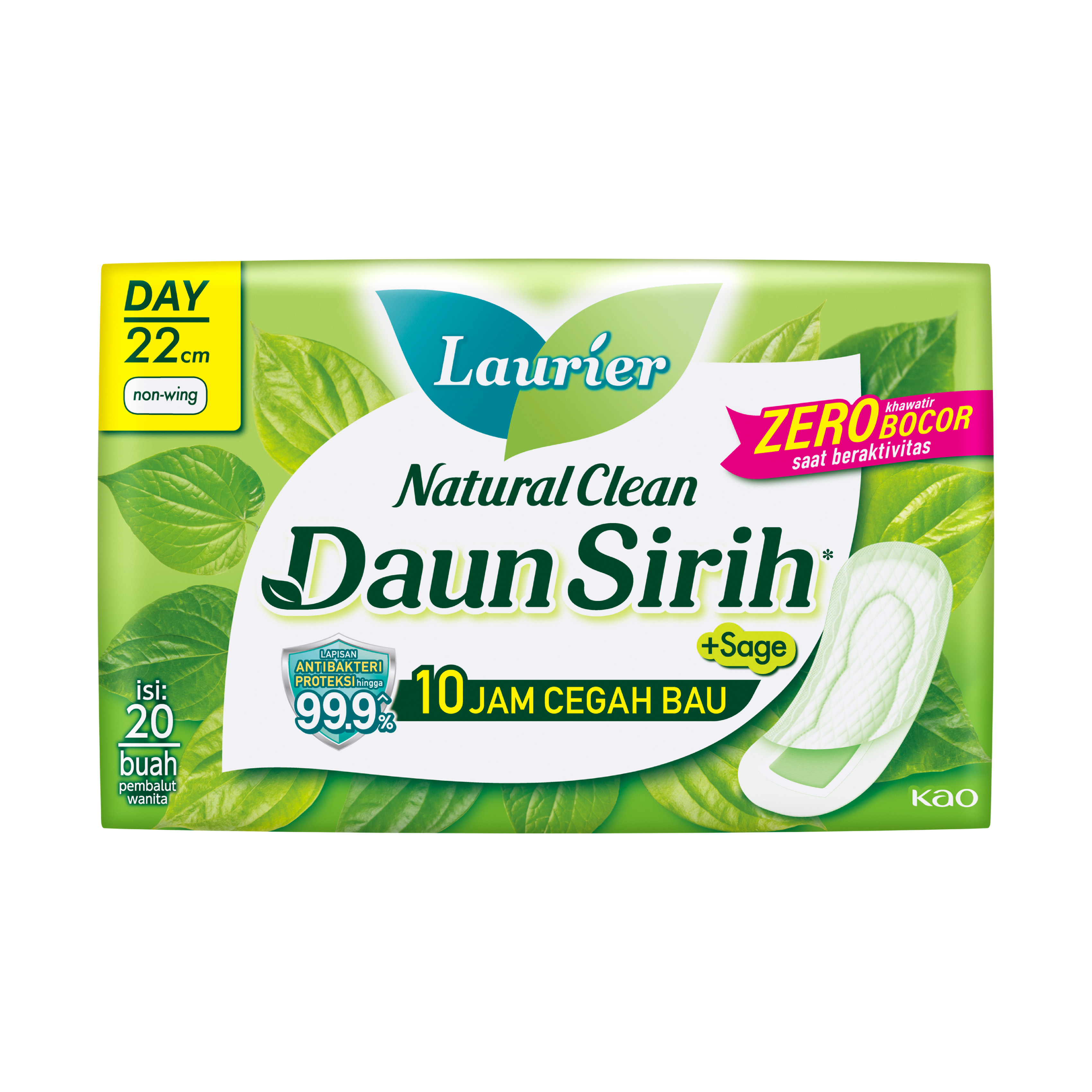 Kao Indonesia | Katalog Produk | Laurier Daun Sirih Non Wing 22cm - 20pcs