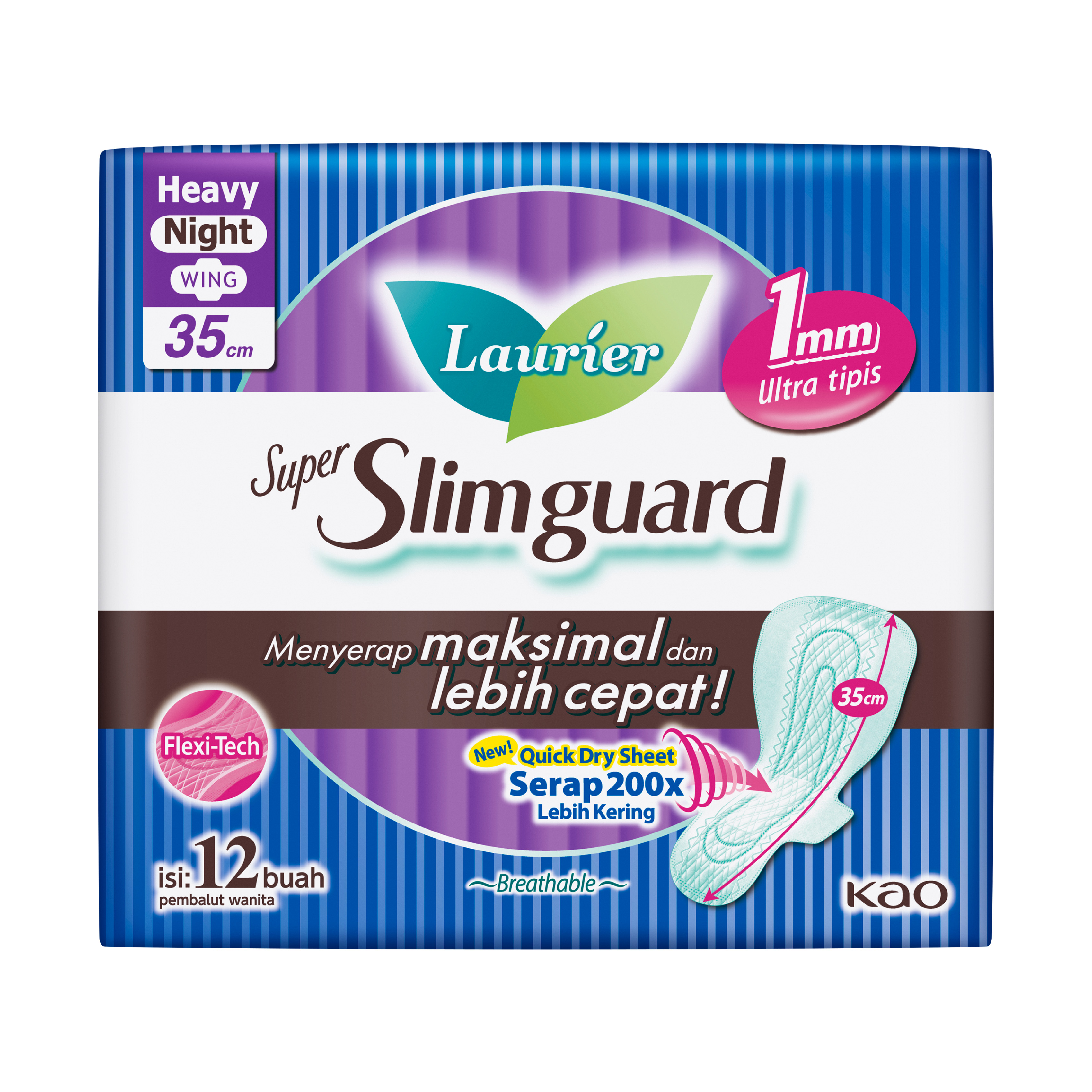 Kao Indonesia | Katalog Produk | Laurier Super Slimguard Night 35cm - 12pcs