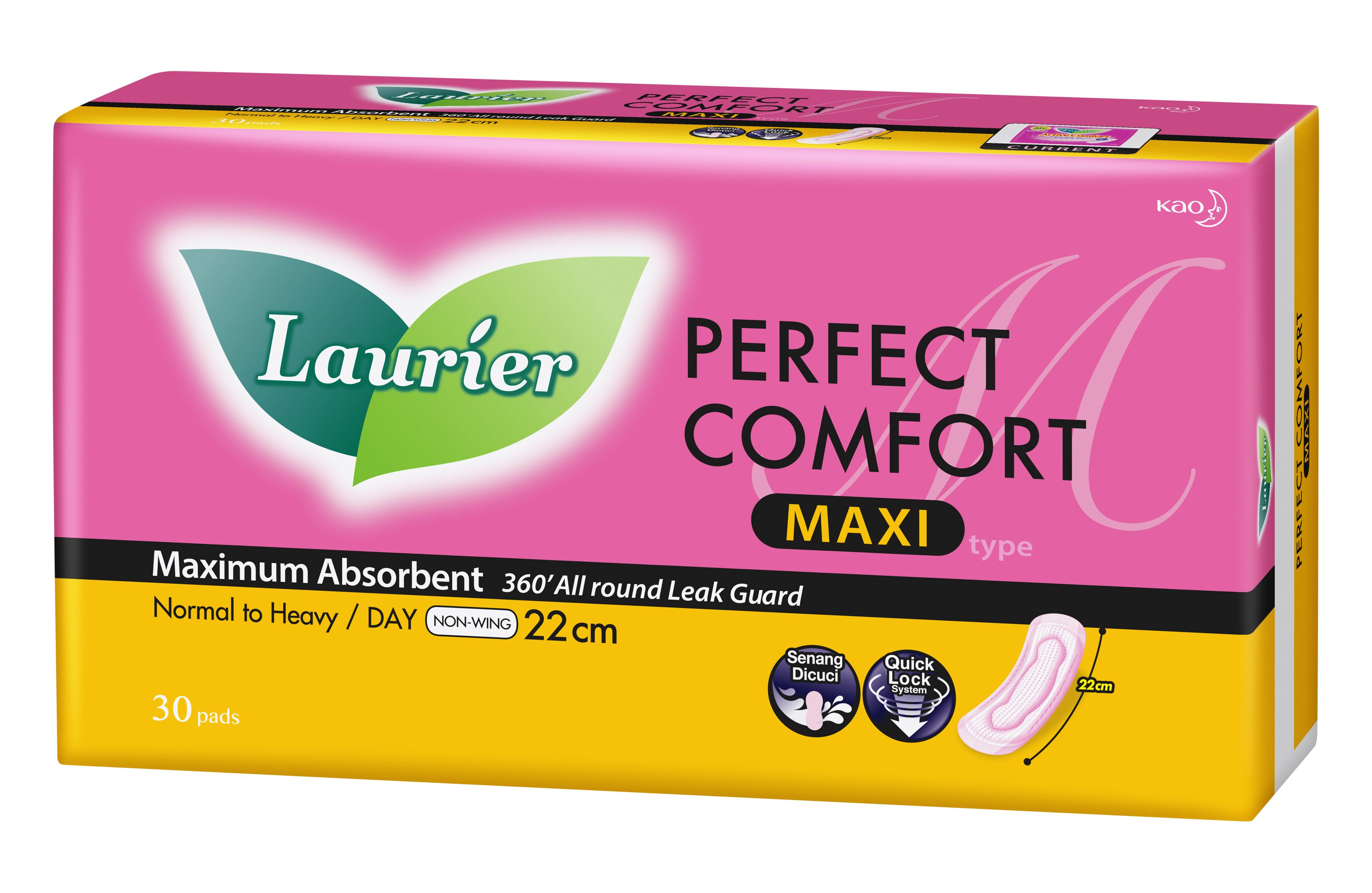 Kao Malaysia | Product Catalogue | Laurier Perfect Comfort Super Maxi 30s