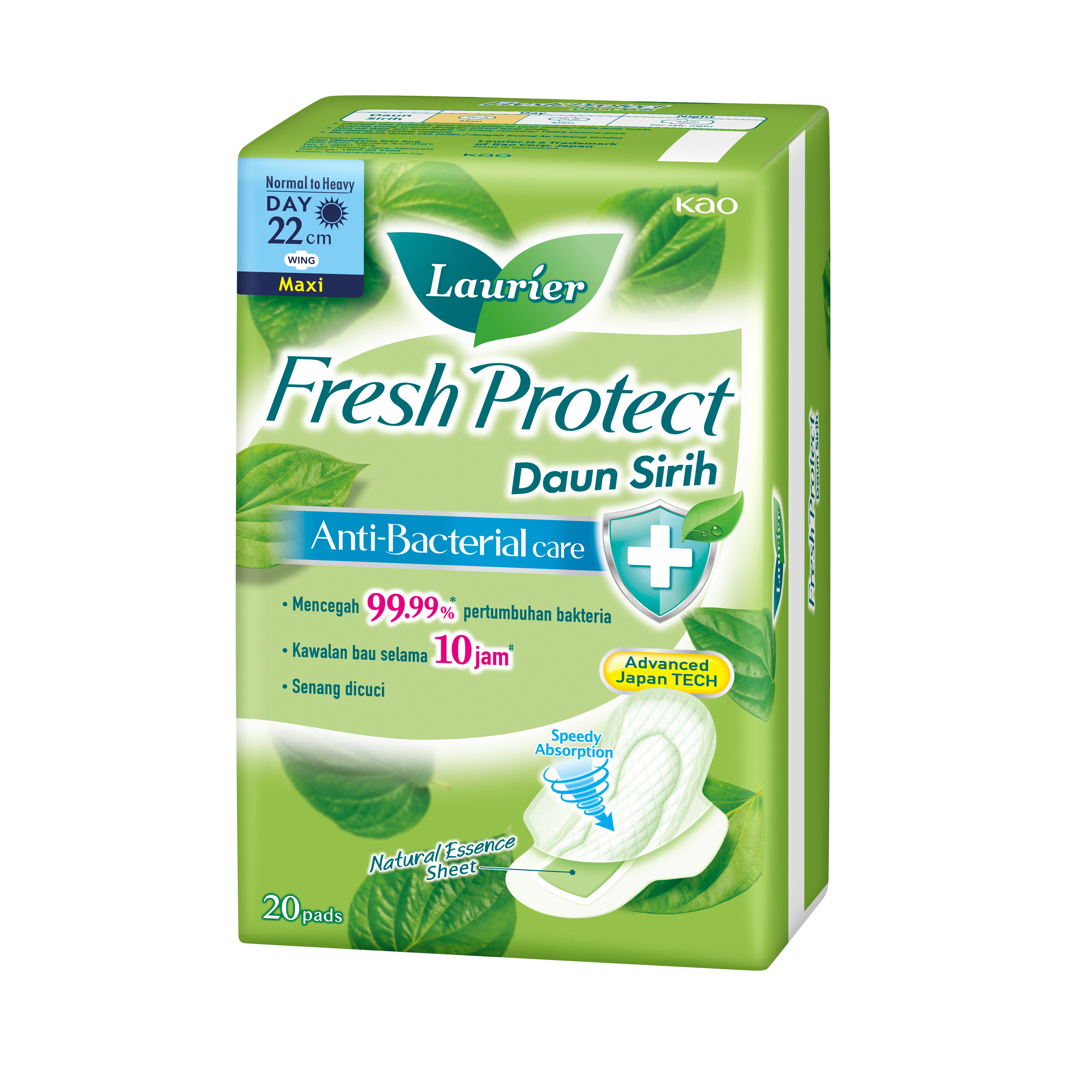 Kao Malaysia | Product Catalogue | Laurier Fresh Protect Daun Sirih 22cm