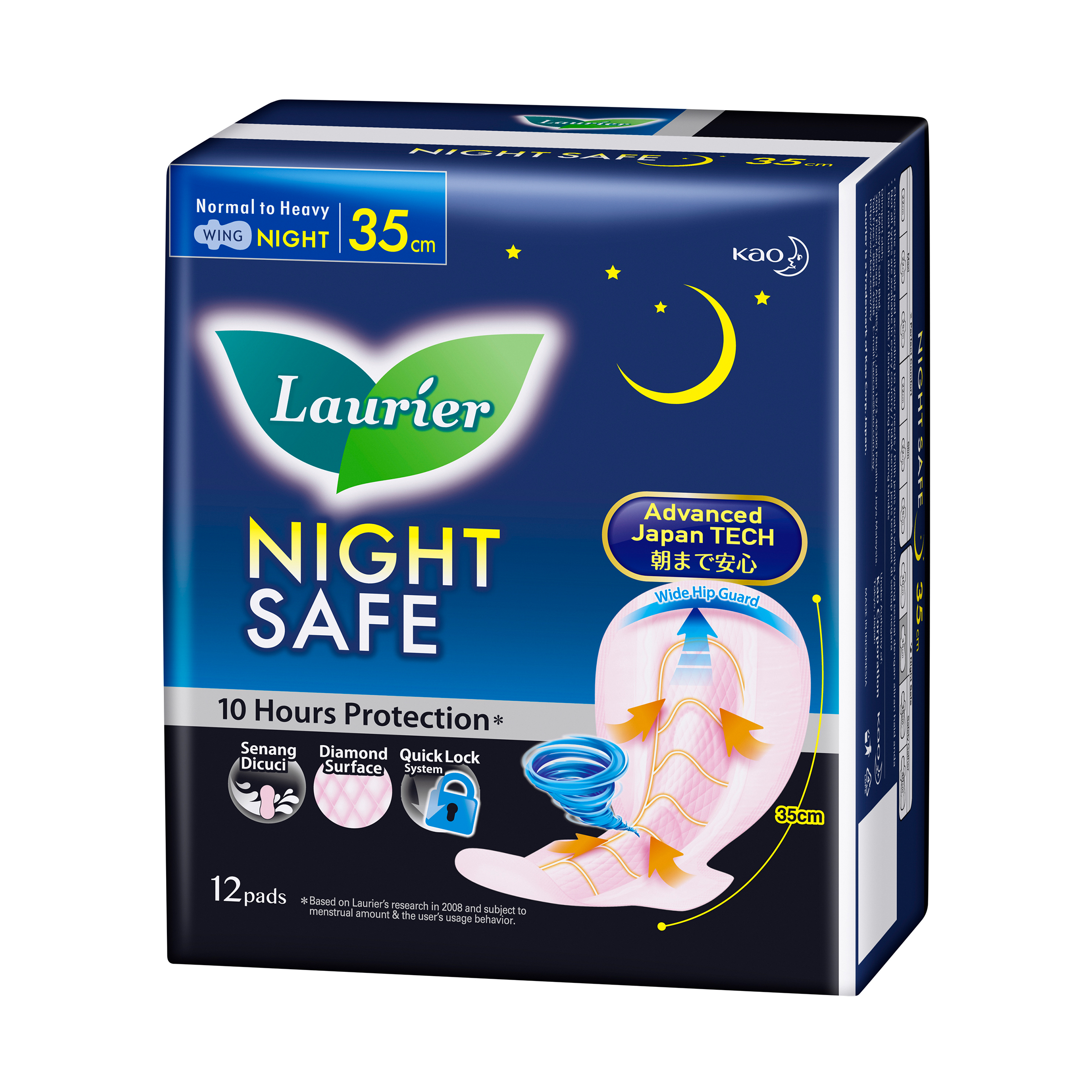 Kao Malaysia | Product Catalogue | Laurier Night Safe 35cm