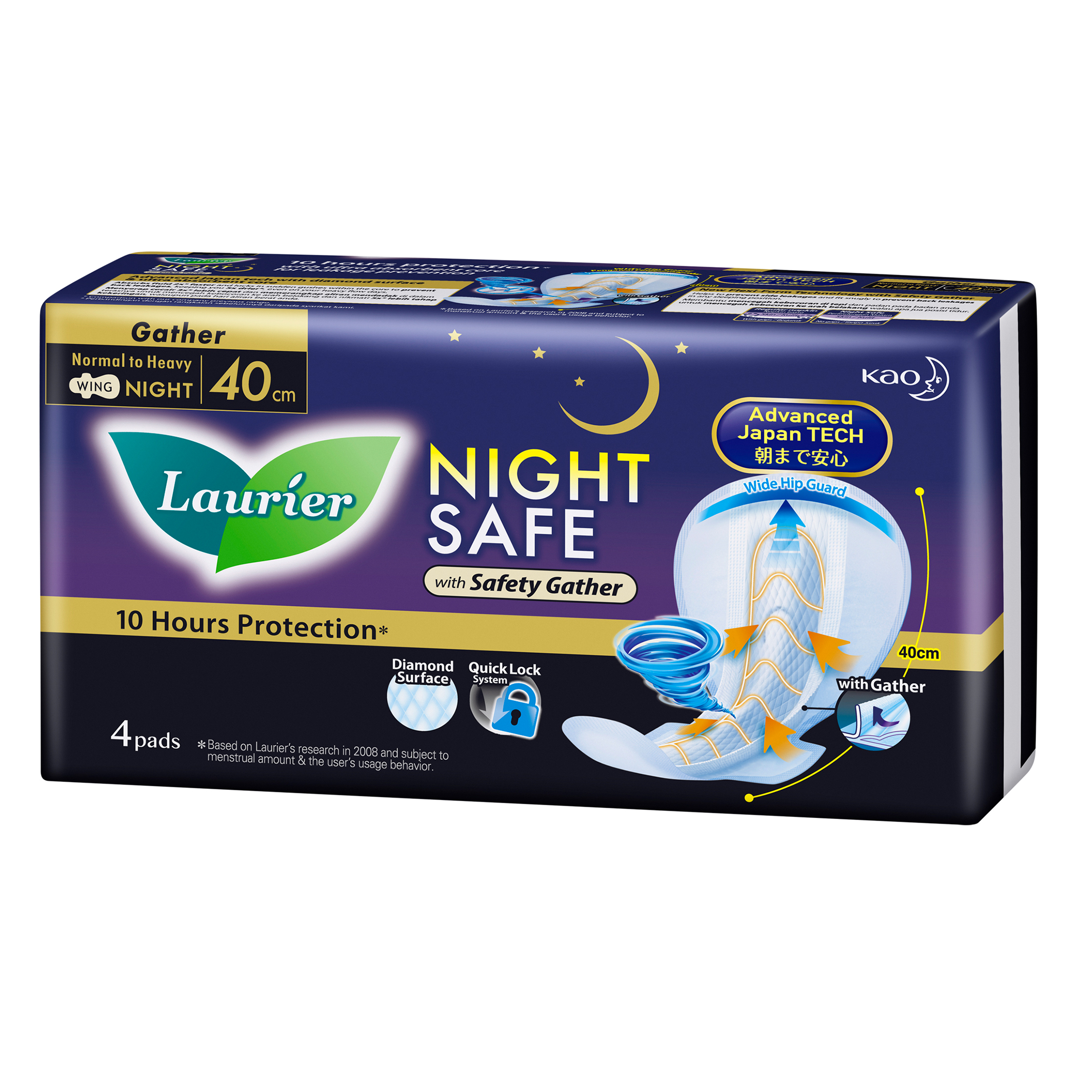 Kao Malaysia | Product Catalogue | Laurier Night Safe with Safety ...