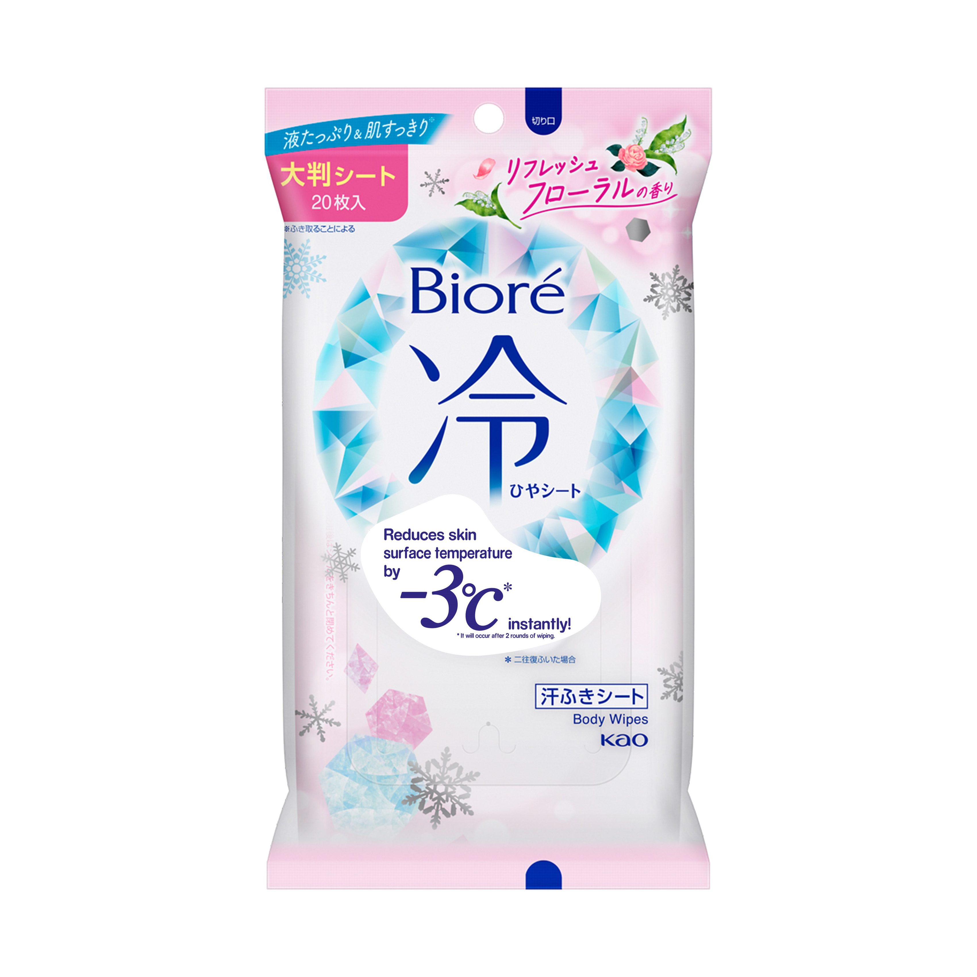 Kao Singapore | Product Catalog | Biore Cool Body Sheets (Floral)